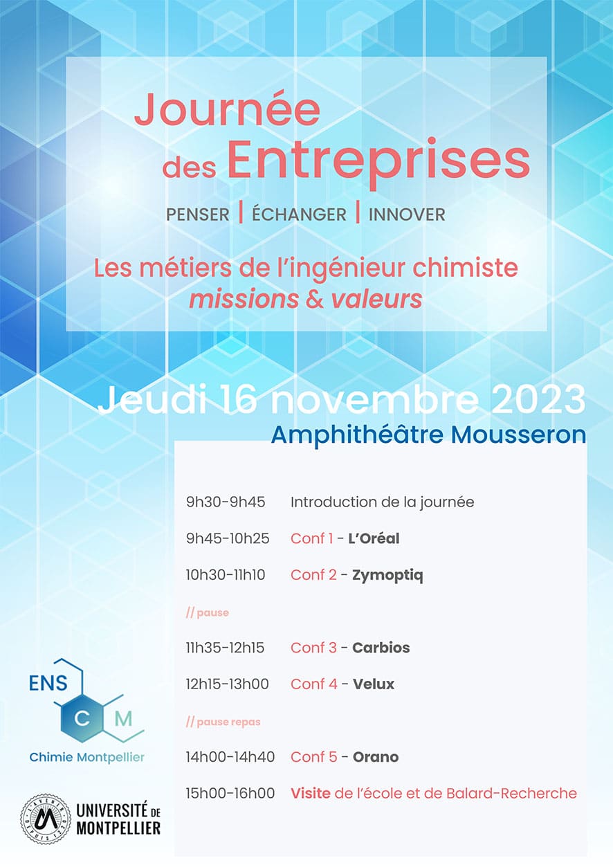Journée des entreprises - ENSCM - ENSCM