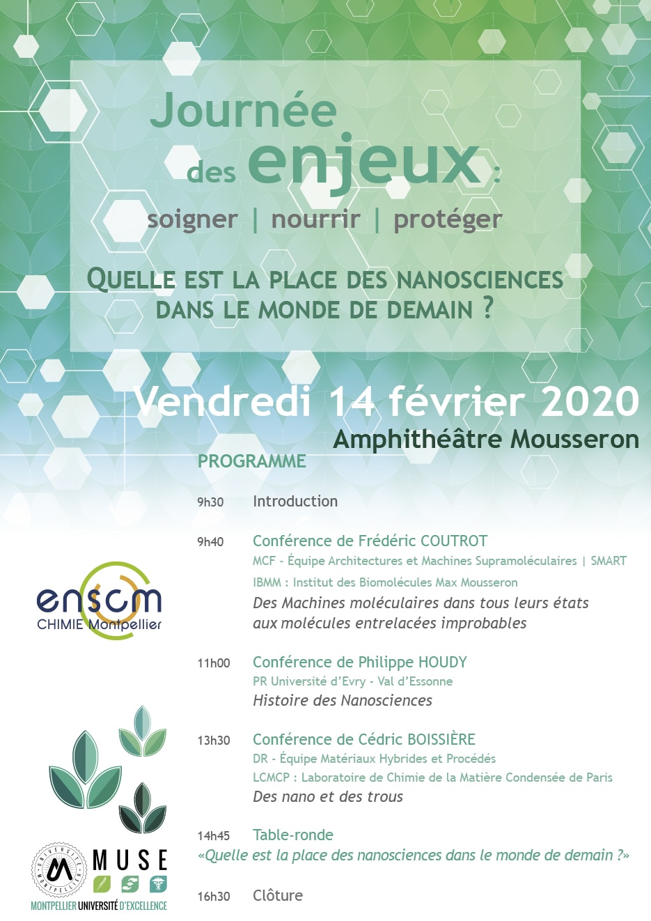 Journée des Enjeux - ENSCM - ENSCM